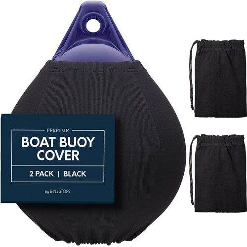 Boat Buoy Covers | 1, 2 & 4-Pack | Black | Diameter x Length: 15″ x 19R ...
