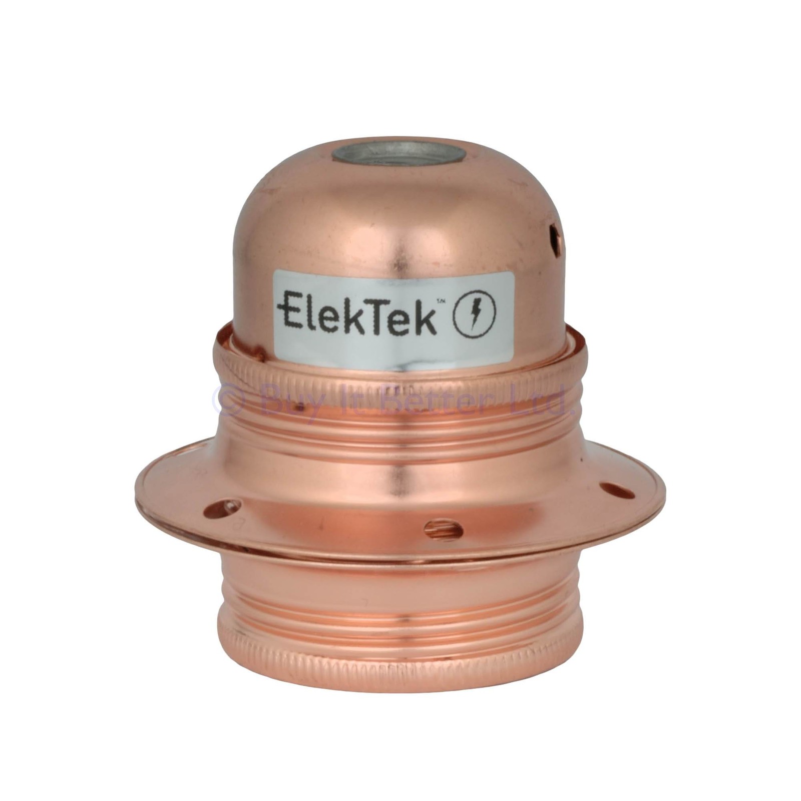 ElekTek E27 ES Lamp Holder 10mm Entry Edison with Shade Rings and Cord ...