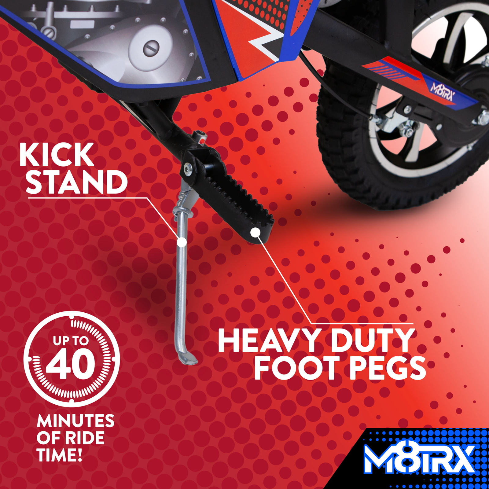 Rev Up the Fun with the M8TRIX Blue 24V Electric Dirt Bike for Kids an