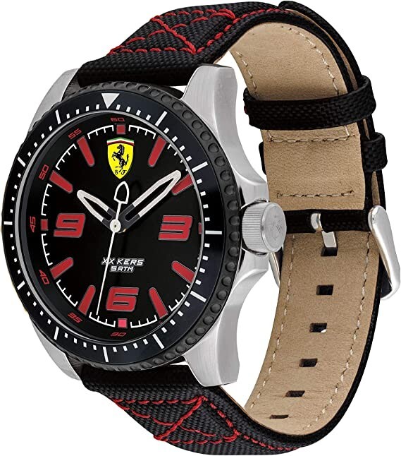 Ferrari Men's XX KERS Stainless Steel Quartz Watch with Nylon Strap ...