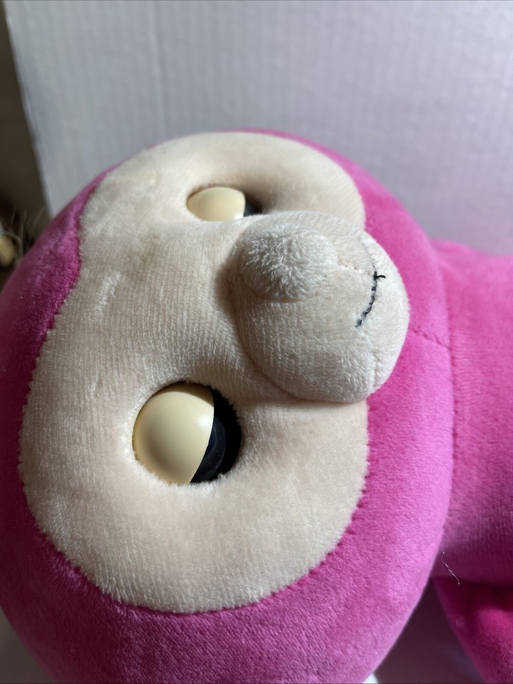 FINGERLINGS HUG BELLA Plush Pink Yellow Talking Stuffed Monkey 16 ...