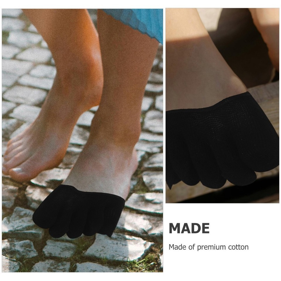 2 Pairs/pack Toe Separating Socks with Slots Non Skid Forefoot Half ...