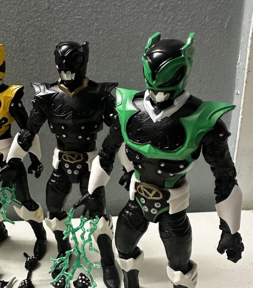 Power Rangers Lightning Collection Psycho Rangers Lot Complete Green ...
