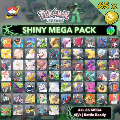 Pokemon Legends Z-A ZA | All 65 Mega Pack | 6IV + Free Items | Shiny ...