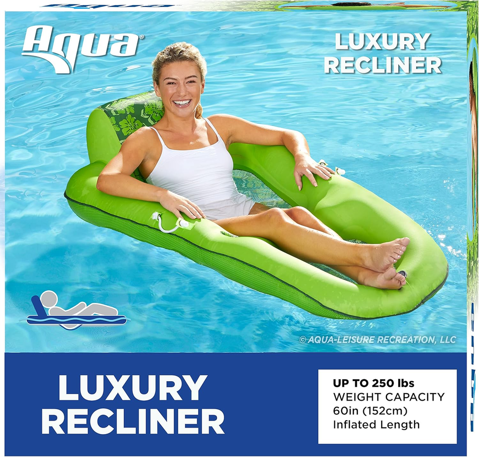 Aqua Campania Ultimate 2-In-1 Pool Float Lounge – Extra Large ...