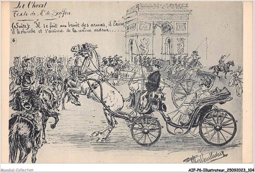 AIFP6-ILLUSTRATEUR-0614 - ALBERT FEUILLASTRE - le cheval texte de M de ...