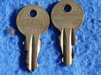 Wurlitzer Key WC 421 - Chicago Lock - wall box or cash box key ...