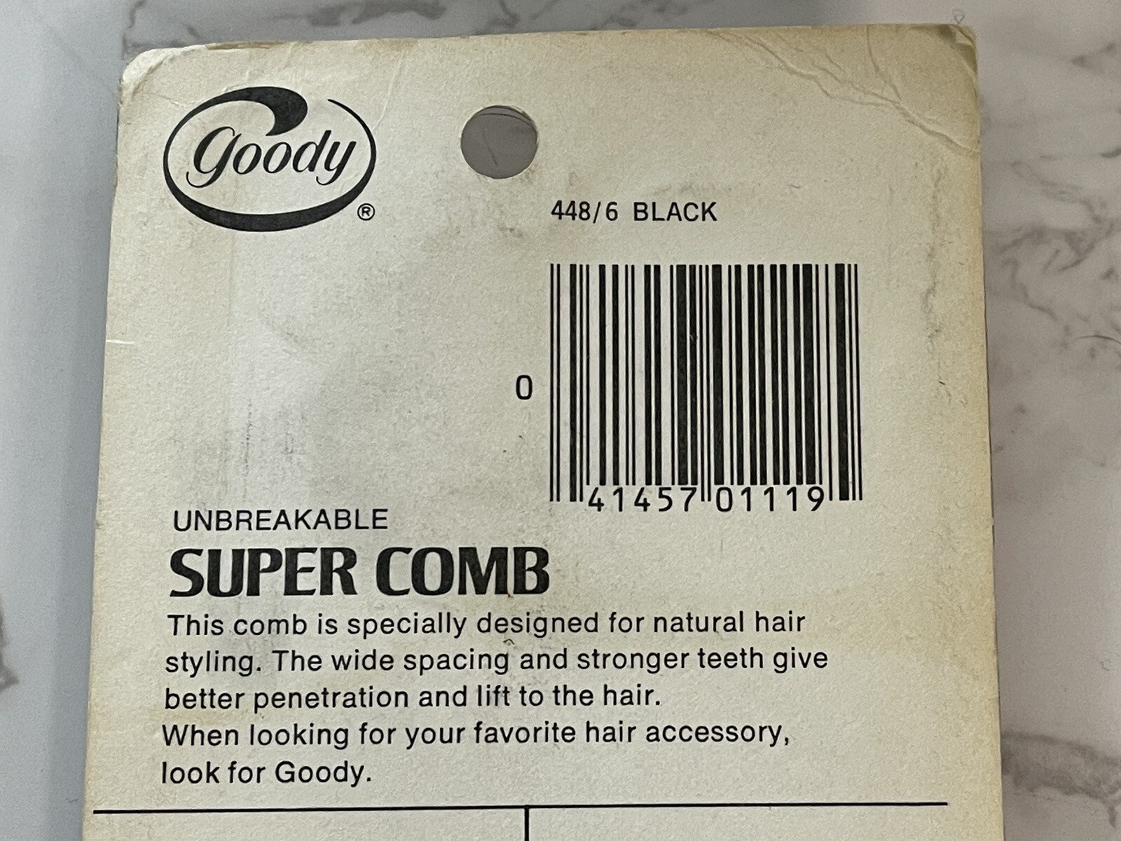 VTG Goody Unbreakable Super Comb Black #448 NOS for sale online | eBay