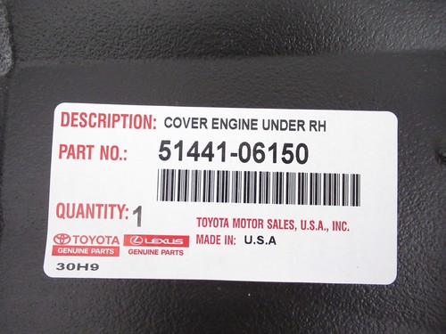 Genuine OEM Toyota 51441-06150 Passenger Side Engine Under Cover 2012 ...