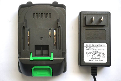 21V 2Ah Lithium Battery, 21V 1A Adapter For Electric Cordless Trimmer ...