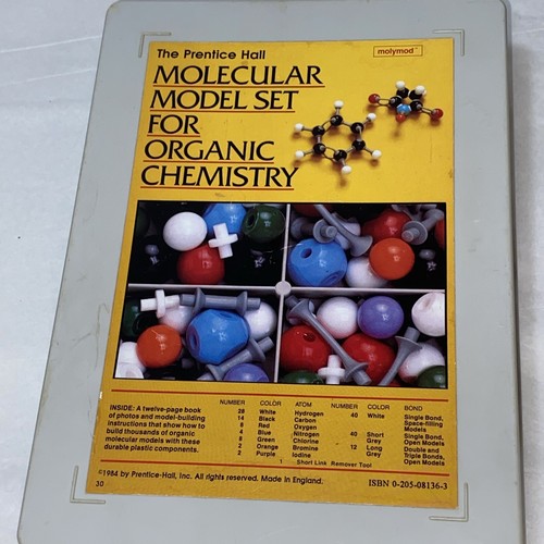 The Prentice Hall 1984 Molecular Model Set For Organic Chemistry Plz ...