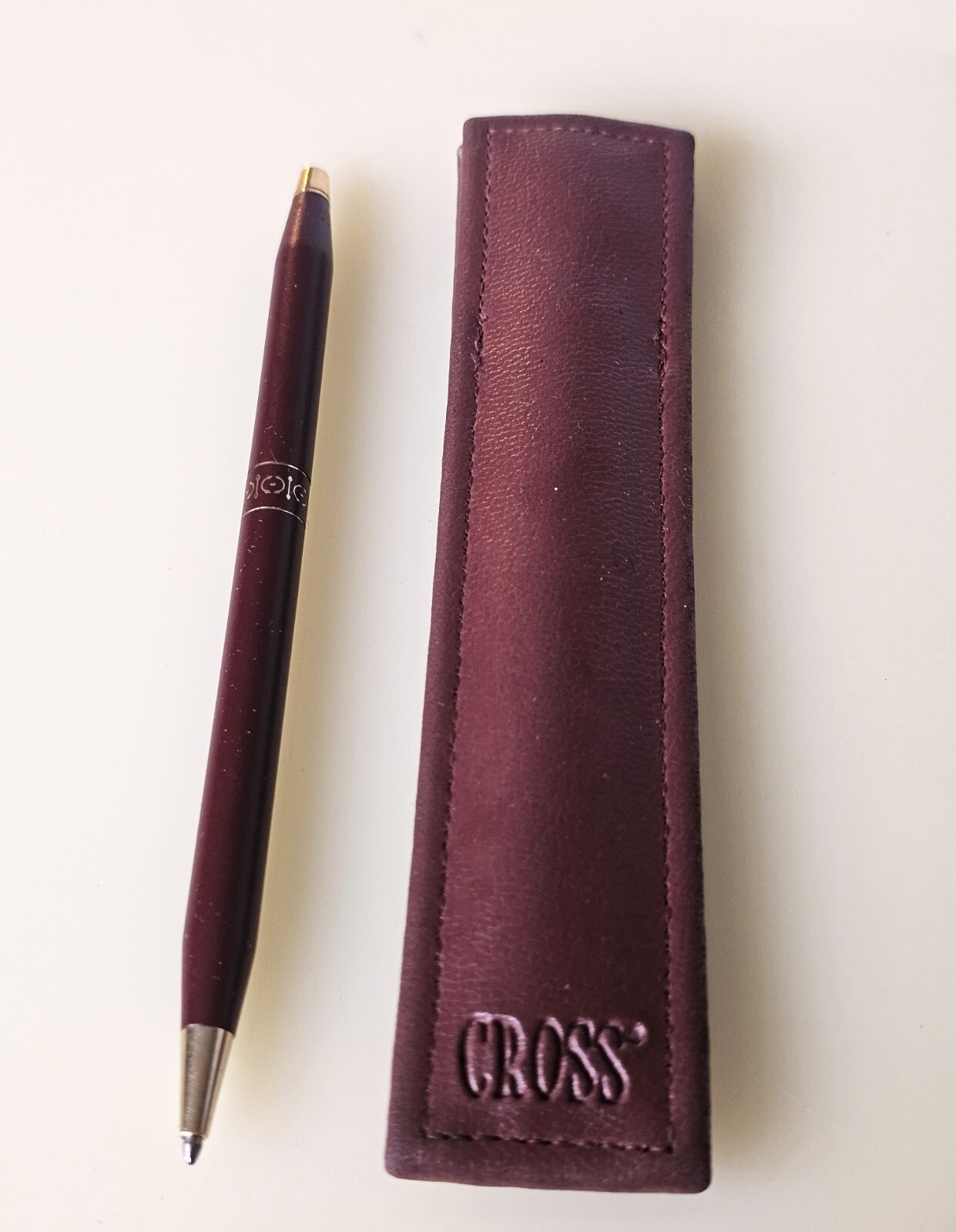 CROSS LADYS PEN VINTAGE - LEATHER CASE - BEATIFULL CONDITION & COLOR ...