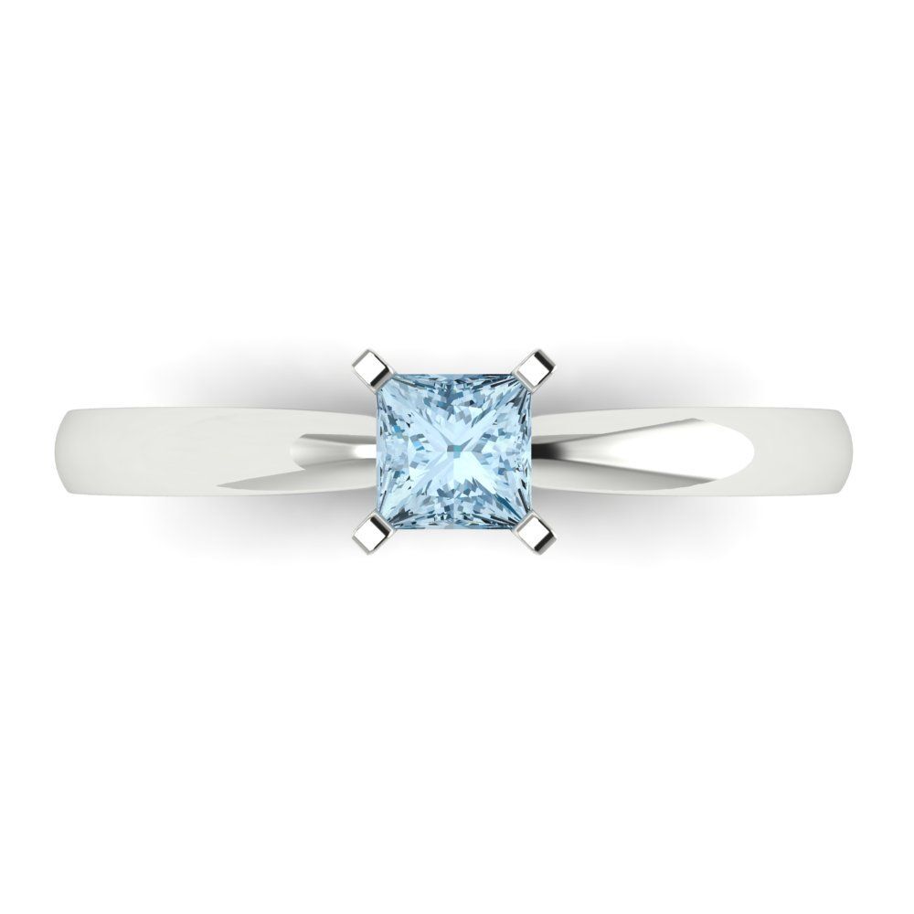 Blue Diamond Princess Cut Engagement Rings Blue Diamond Rings