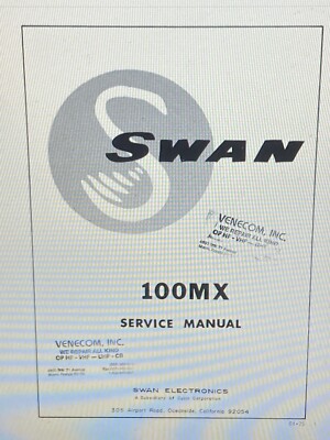 Swan 100 Mx Service Manual Digital | eBay