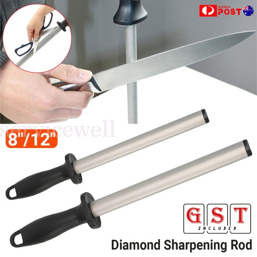 Oval Diamond Steel Knife Sharpener 8/12 Inch Knife Sharpening Tool Bar ...