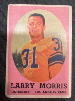 1958 Topps Football - Larry Morris ( Los Angeles Rams ) Rookie RC #50 ...