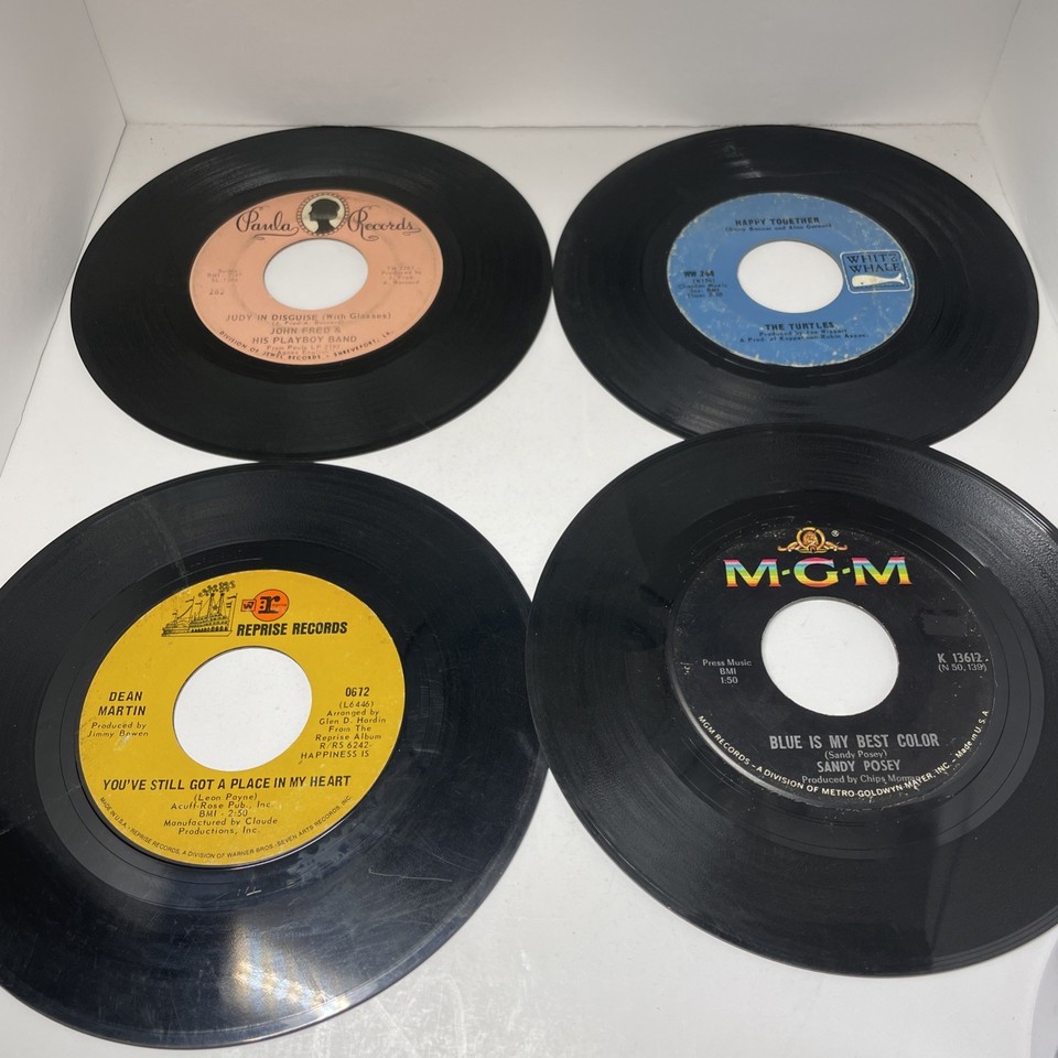 Loose Jukebox 45s Records Lot Of 42 7" Various Artists 50s thru 80s 45 ...