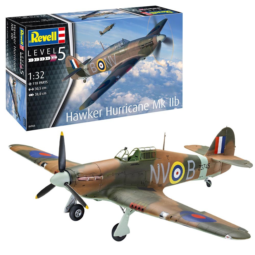 Revell 04968 Hawker Hurricane Mk IIb 1:32 Plane Model Kit 4009803049687 ...