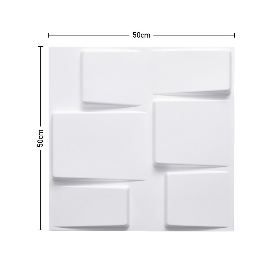 12/24x White 3D Embossed Wall Panels Ceiling Background Wall PVC ...