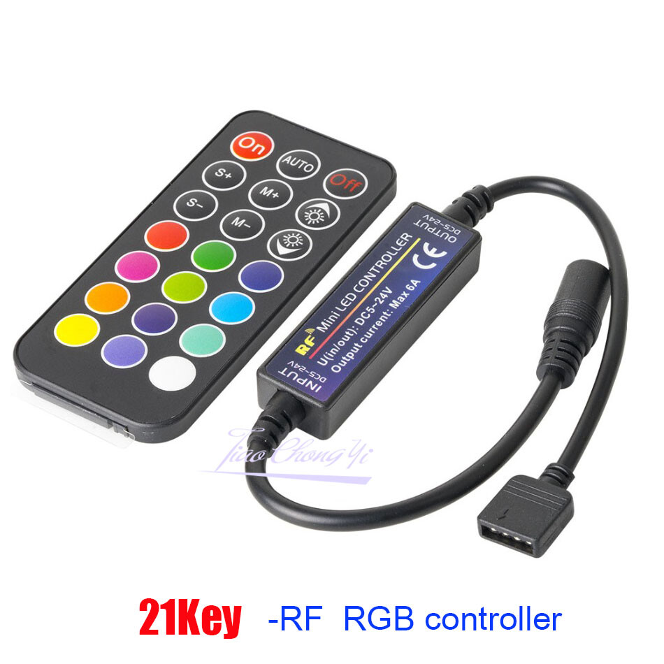 RF 14 Keys 21 Keys 28 Keys LED Controller for 5050 Single Color RGB LED ...