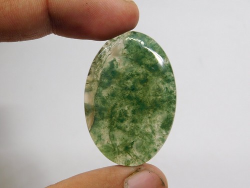 Naturel Vert Mousse Agate Gemme Cabochon Libre pour Bijoux 50 Cts. ME ...