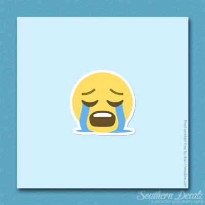 Crying Face Tears Emoji - Vinyl Decal Sticker - c112 - 3.75" x 3.75" | eBay