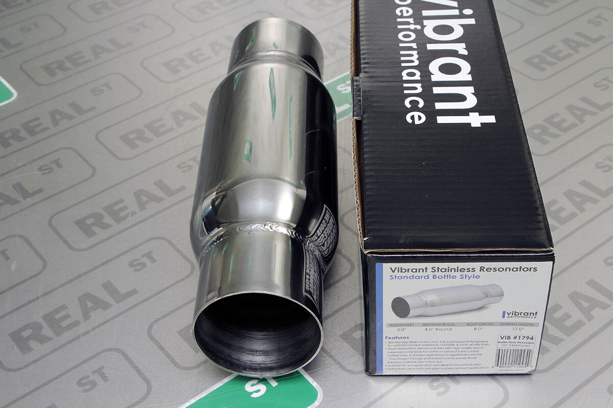 Vibrant Stainless Steel Bottle Style Resonator 3" Inlet/Outlet x 12 ...