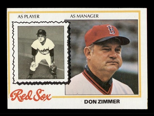 1978 TOPPS #63 DON ZIMMER BOSTON RED SOX MANAGER | eBay