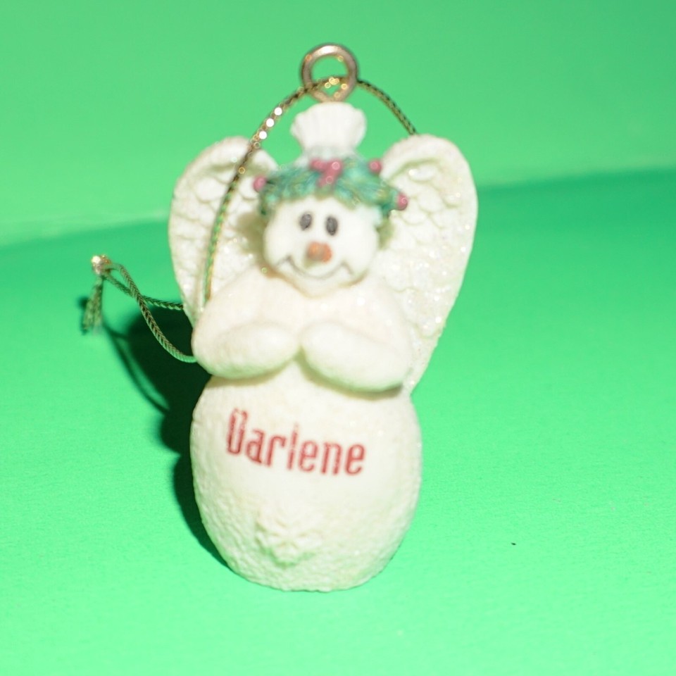 Snowman Angel Christmas Ornament Snowangel Sparkle Ganz Pre-Printed ...