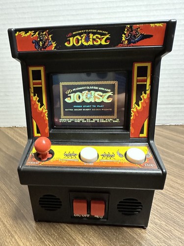 JOUST Arcade Classics Midway Mini Arcade Machine Handheld Retro Game 5½ ...