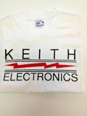 NEW Keith Electronics Logo Tee Shirt White Size M 100% Cotton | eBay