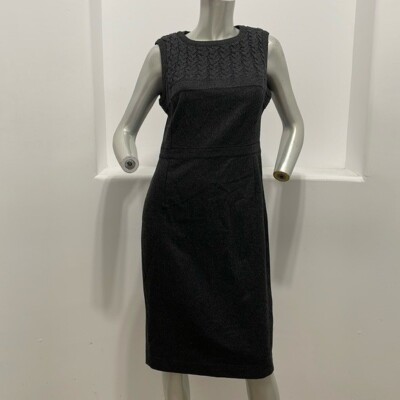 Magaschoni Collection Women Sleeveless Wool Blend Sheath Dress Black | eBay