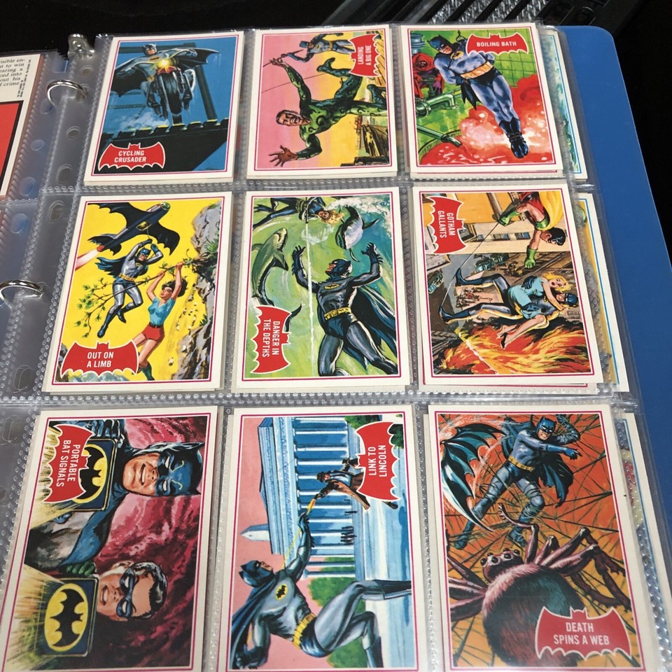 1966 TOPPS BATMAN RED BAT SET Reissue Set 1989. (44) N.Mint/Mint. Cards ...