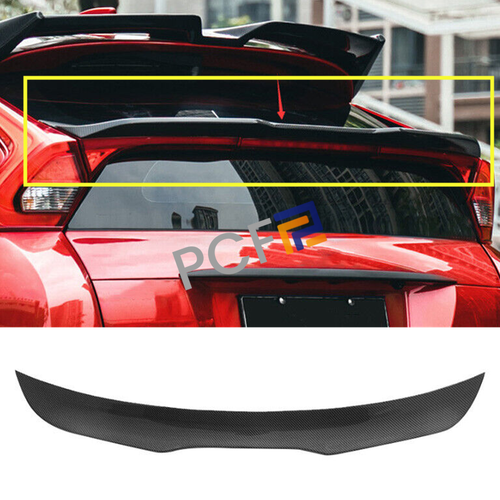 Rear Trunk Center Spoiler Real Carbon Wing Fits 2018-20 Mitsubishi ...