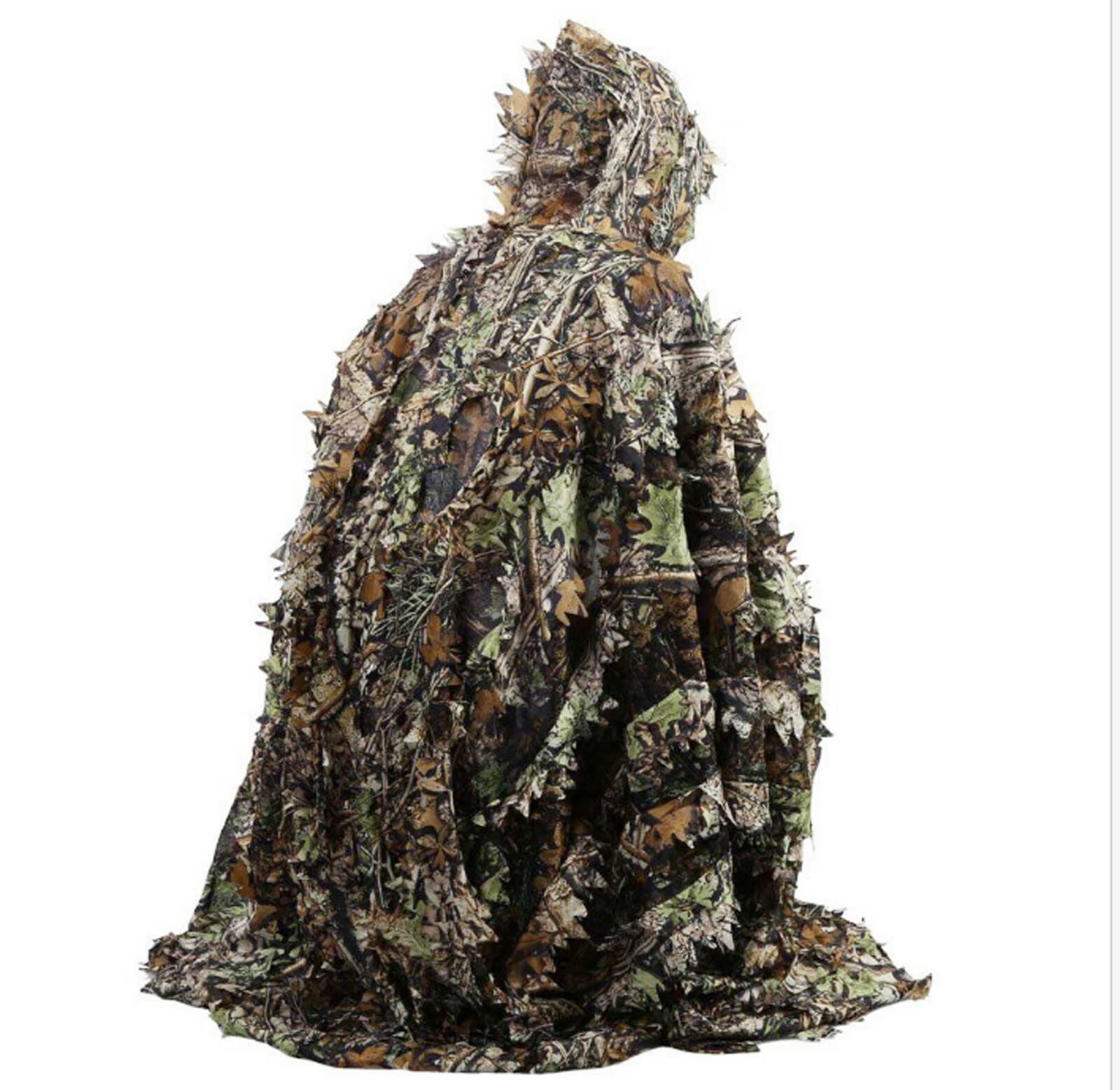 3D JUNGLE LEAFY LEAVES CLOTHING WOODLAND CAMO HUNTING PONCHO CLOAK ...