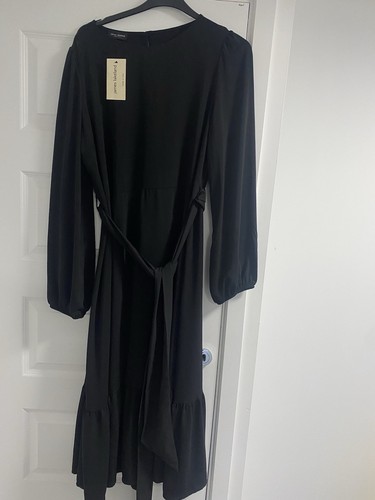 James Lakeland Sze 18 Boho Midi Dress BNWT Long Sleeves Flounce Hem ...