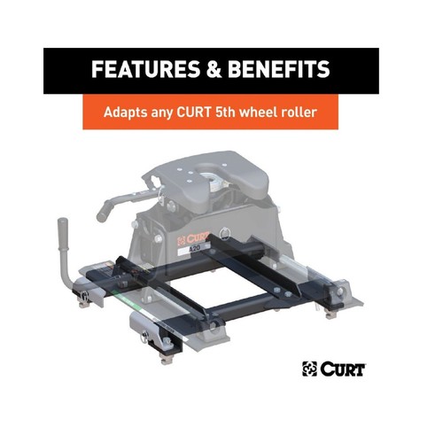 CURT PUCK SYSTEM 5TH WHEEL ROLLER ADAPTER FOR SILVERADO SIERRA 2500HD ...