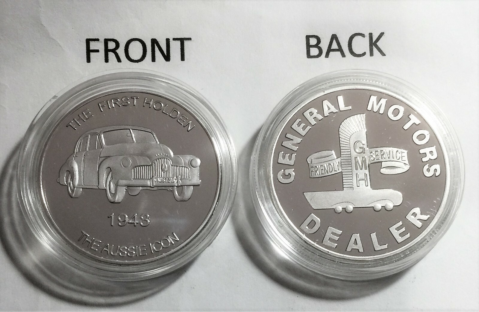 1 OZ 1948-215 FX, The First Holden Coin/token Finished in 999 Fine ...