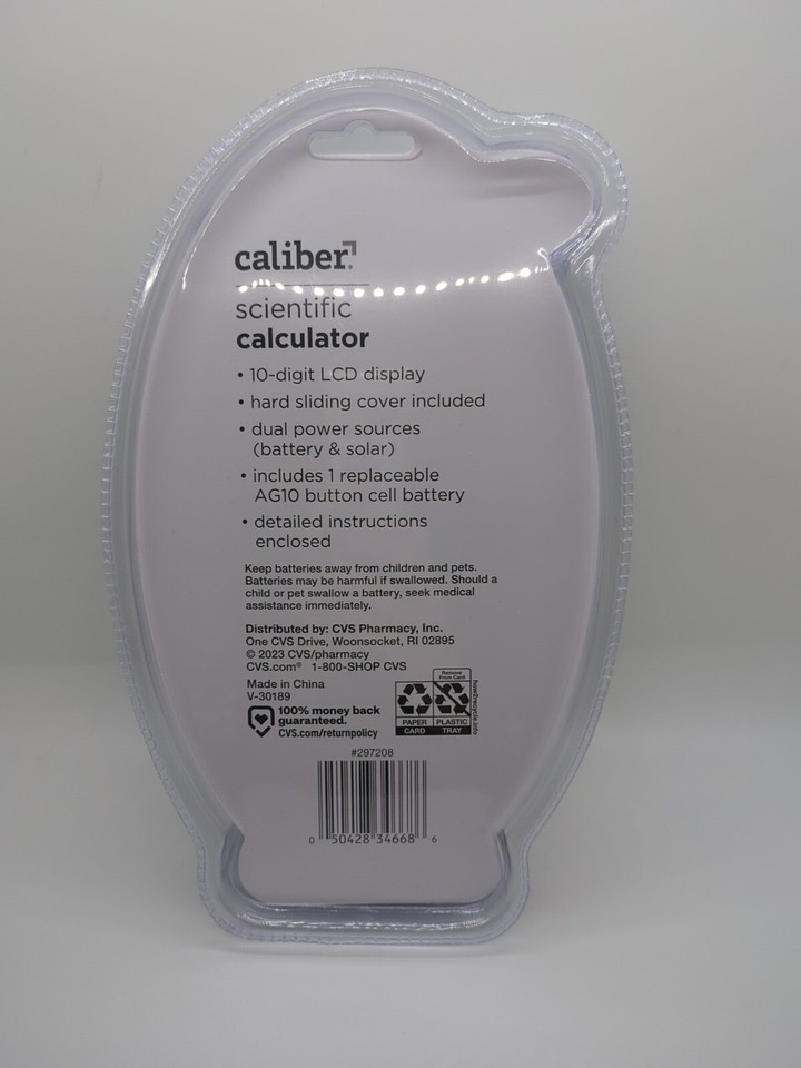 Scientific Calculator 10-Digit Display 240 Functions Dual Power Source ...