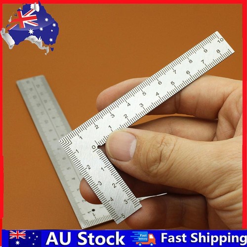 Mini 5x10cm Measuring Ruler Stainless Steel Square For Student ...