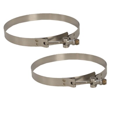 Voss Boat Hose Clamps D4246H-75-698-SL | 6 1/2-7 Inch Stainless (Pair ...