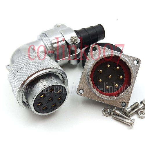 WF28 8Pin Waterproof Connector, 25A Wielded Aviation Bulkhead 90° Plug ...