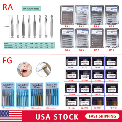 Dental Surgical Length Bur Round Long 4 557 330 25mm Carbide For High ...