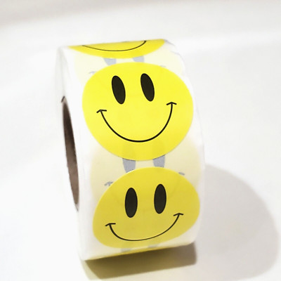 500-pcs/Roll Smiley Face Stickers 1" | eBay