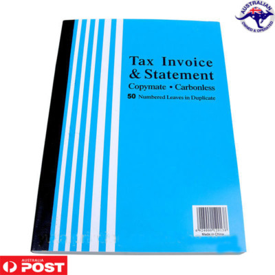 50 Page A4 Tax Invoice Statement Books Carbonless for Business | eBay ...