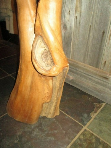 Vtg Cyprus Knee Tree Wood Root Primitive Carving Crafts 28" TALL | eBay