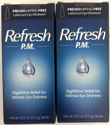 2 Refresh PM Lubricant Nighttime Eye Ointment New Sealed Exp 2027 Lot ...
