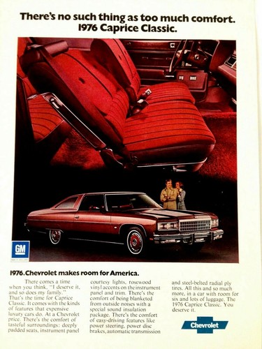 1976 Chevrolet Caprice Classic Print Ad | eBay