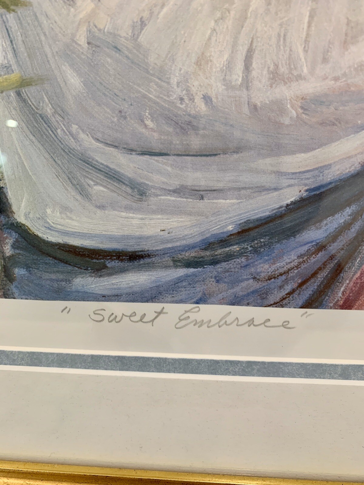 IRENE BORG Sweet Embrace Signed Print Lithograph Limited Edition Framed ...