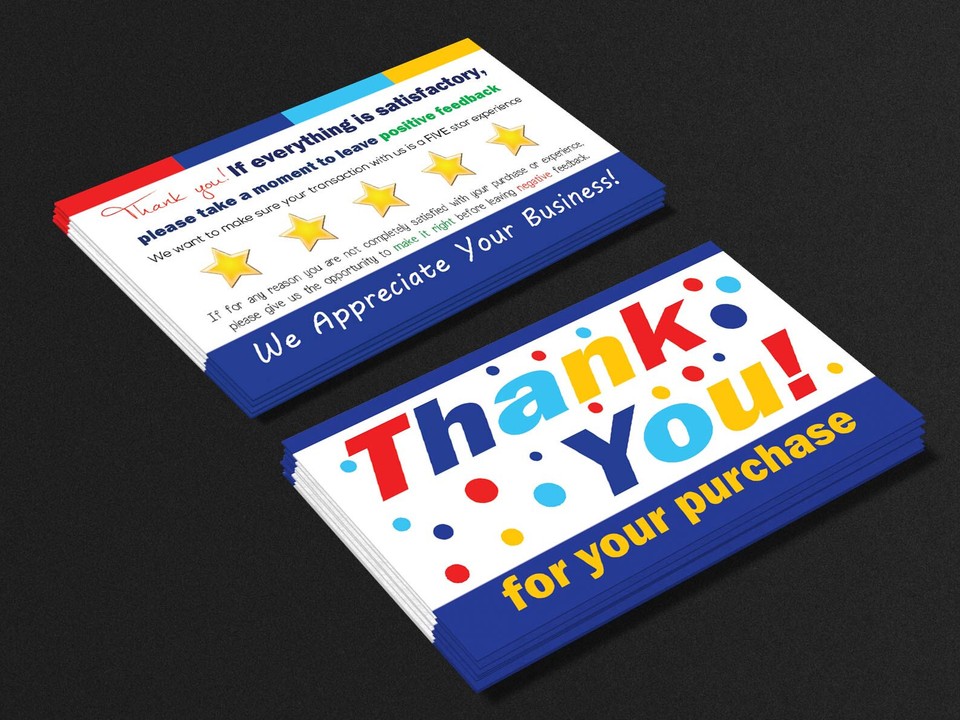 for eBay Thank You Notes Cards Best Store Seller Shipping Supplies | eBay